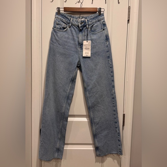 Zara | Jeans | Zara Light Blue Straight Leg Jeans | Poshmark